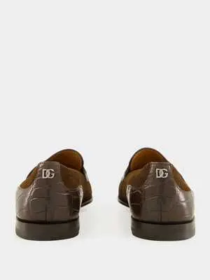 Dolce & Gabbana Calfskin And Alligator Loafers
