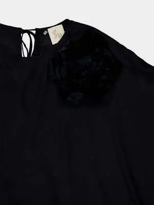 PAULA Silk Kaftan Dress - Black