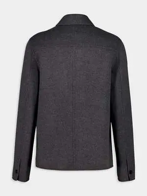 AMI Paris Heather Wool Cashmere Boxy Jacket