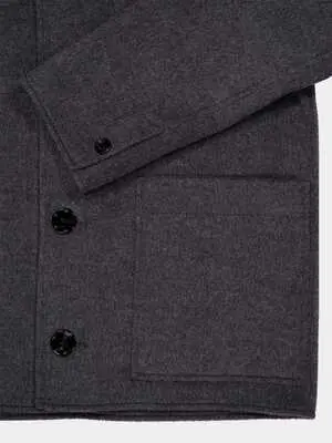 AMI Paris Heather Wool Cashmere Boxy Jacket