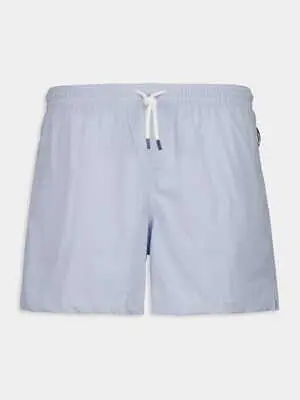 Fedeli Madeira Sakar Stamp Woven Swim Shorts Blue