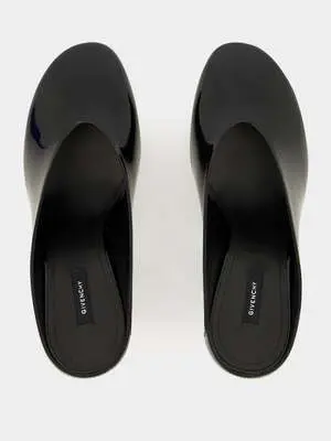 Givenchy Sculpted Patent Heeled Mules - Black