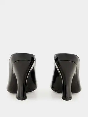 Givenchy Sculpted Patent Heeled Mules - Black