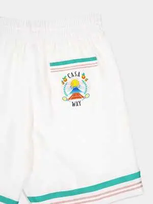 Casablanca Casa Way Silk Shorts - White