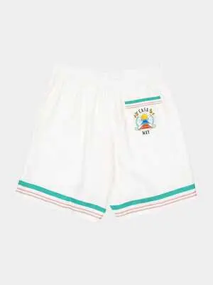 Casablanca Casa Way Silk Shorts - White