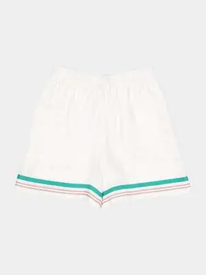 Casablanca Casa Way Silk Shorts - White