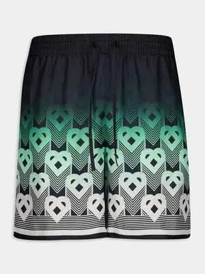 Casablanca Monogram Silk Shorts Multicolour