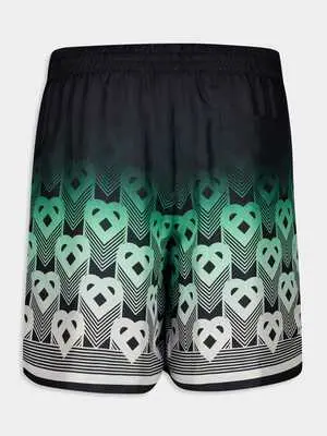 Casablanca Monogram Silk Shorts - Multicolour