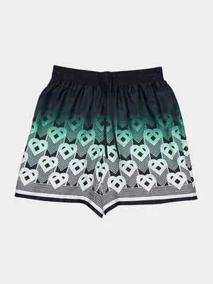 Casablanca Monogram Silk Shorts - Multicolour