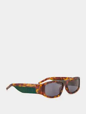 Casablanca Tortoiseshell Rectangle Sunglasses