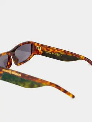 Casablanca Tortoiseshell Rectangle Sunglasses