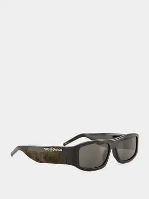 Casablanca Rectangular Sunglasses - Black