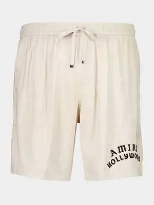 Amiri Hollywood Silk Shorts - Cream