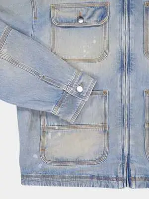 Amiri Antique Indigo Denim Work Jacket - Blue