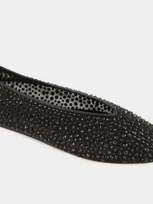 Le Monde Beryl Luna Slippers With Crystals - Black