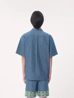 Valentino Garavani Denim Bowling Shirt - Blue