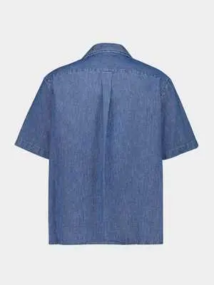 Valentino Garavani Denim Bowling Shirt - Blue