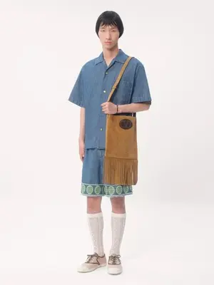 Valentino Garavani Denim Bowling Shirt