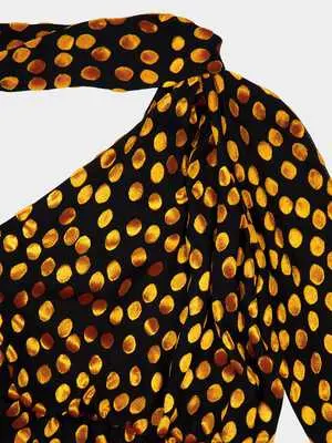 Saint Laurent One-shoulder Mini Dress - Orange
