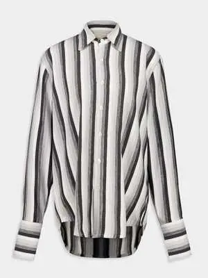 MARRAKSHI LIFE French Cuff Striped Long-sleeved Shirt - Multicolour