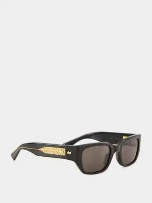 Bottega Veneta Intrecciato Square Sunglasses - Black