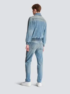 Balmain Cropped Lined Denim Jacket