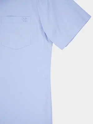 Dolce & Gabbana Celeste Short-sleeve Cotton Shirt