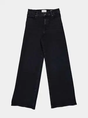 FRAME Le Slim Palazzo Jeans - Black