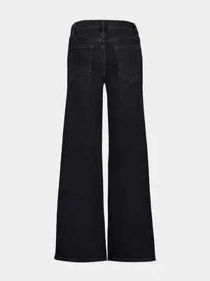 FRAME Le Slim Palazzo Jeans - Black