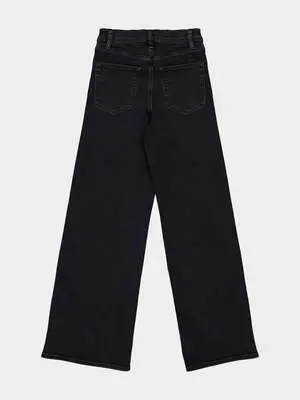 FRAME Le Slim Palazzo Jeans - Black