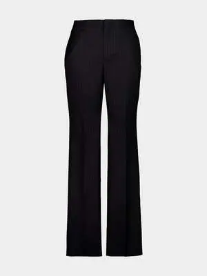 Givenchy Pinstripe Wool Trousers - Black