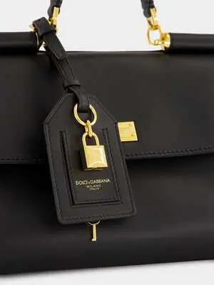 Dolce & Gabbana My Sicily Leather Handbag - Black