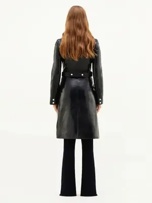 COURREGES Reedition Vinyl Trench Coat - Black