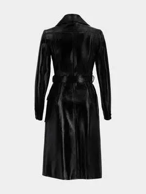 COURREGES Reedition Vinyl Trench Coat - Black