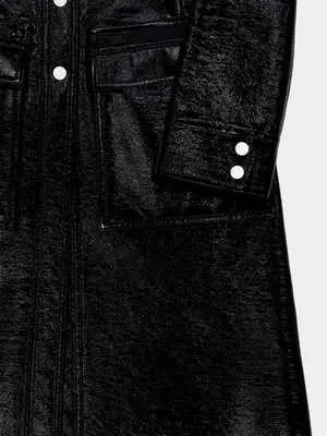 COURREGES Reedition Vinyl Trench Coat - Black