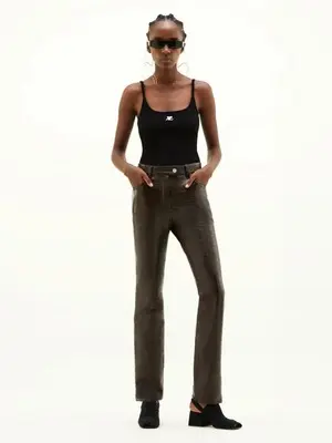 COURREGES Reedition Rib Knit Tank Top - Black