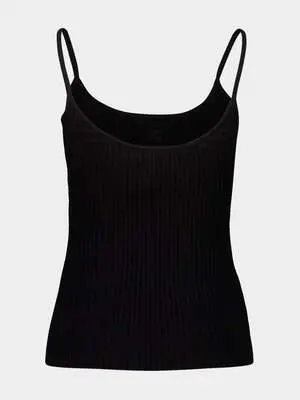 COURREGES Reedition Rib Knit Tank Top - Black