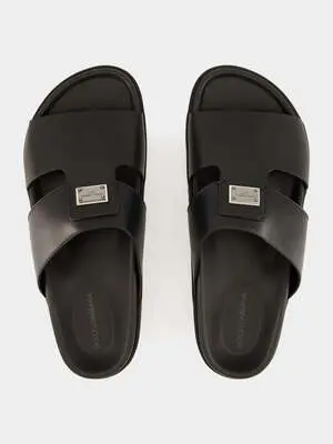 Dolce & Gabbana Calfskin Slide Sandals