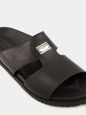 Dolce & Gabbana Calfskin Slide Sandals