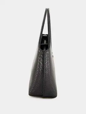 COURREGES Mini Holy Day Bag In Viper Leather - Black