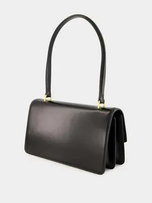 Valentino Garavani Vain Calfskin Top Handle Bag - Black