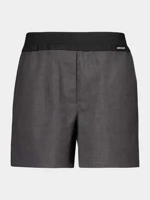 Miu Miu Ardesia Superfine Wool Shorts