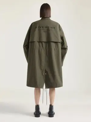 Givenchy Cotton Parka With Stamp Print