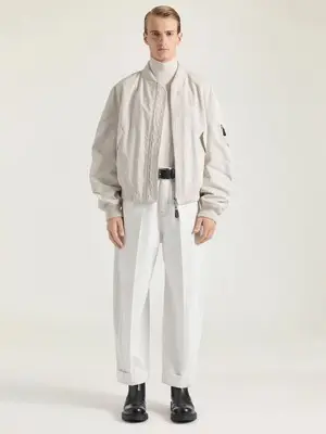Givenchy Cotton Bomber Jacket Beige