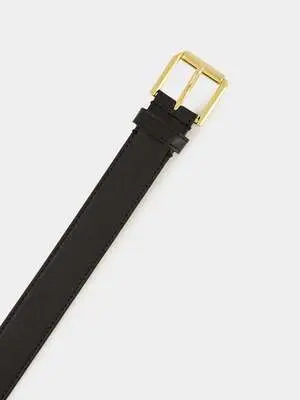 Givenchy Voyou Shiny Leather Long Belt - Black