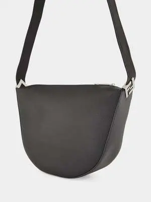 Fendi Leather Ff Squared Melon Bag - Black