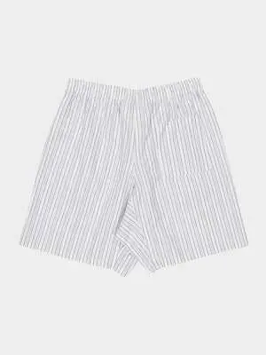 Marni Striped Organic Cotton Poplin Bermuda Shorts - Blue
