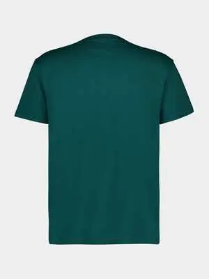 Valentino Garavani Darkwood Cotton Jersey T-shirt With Vlogo Patch - Green