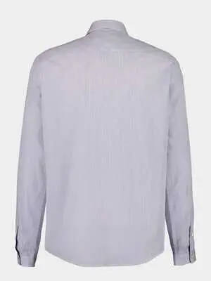 Valentino Garavani And White Striped Cotton Shirt