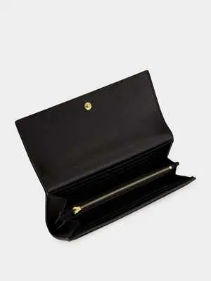 Gucci Black And Beige Ebony Petit Marmont Wallet